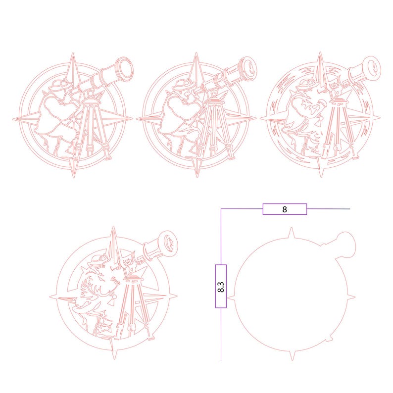 Astronomer Multilayer SVG. CNC. Cricut. Paper Cutting. Laser Cut File ...