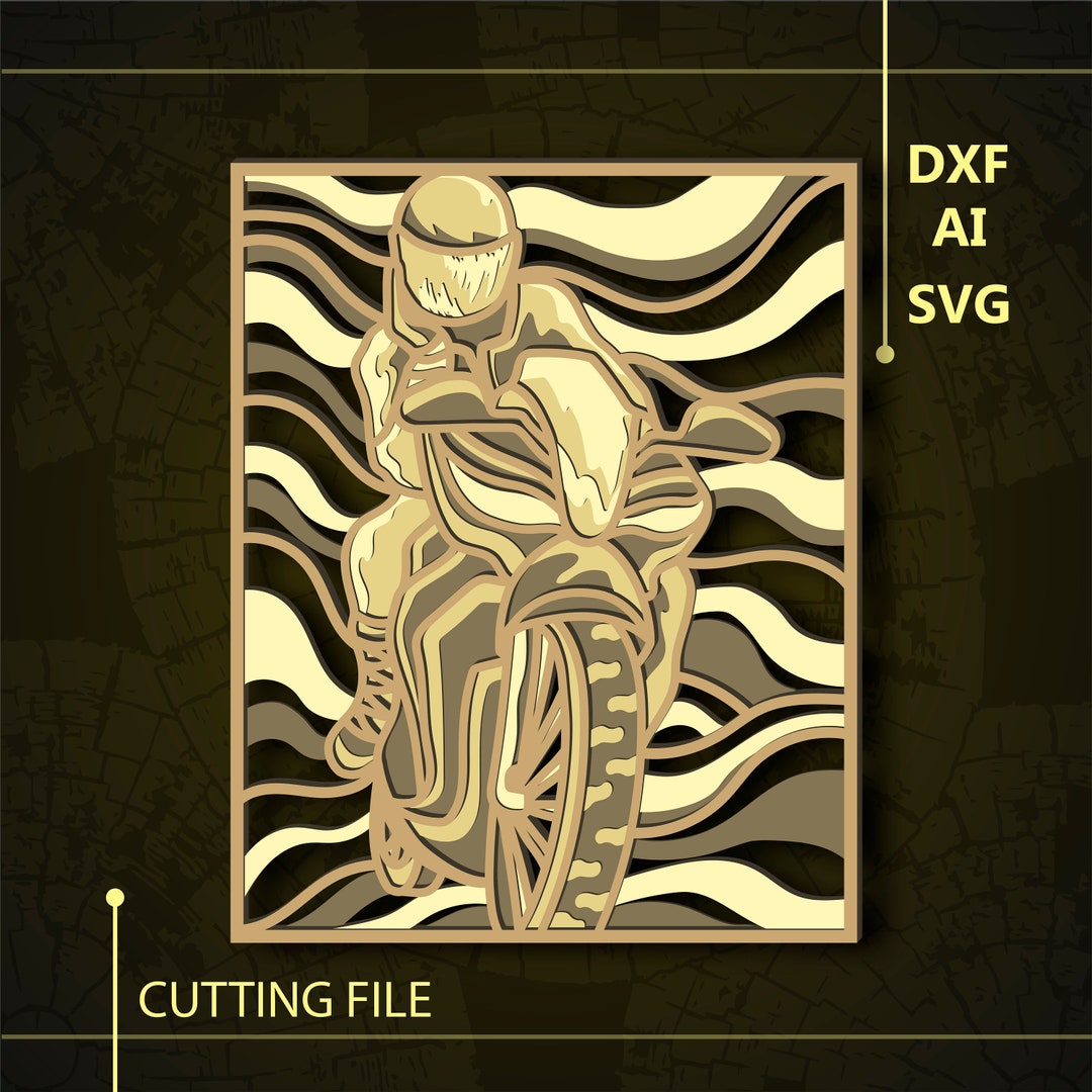 Motorcycle Multilayer SVG/ Motorcycle CNC File/ Multilayer Svg/ Cutting ...
