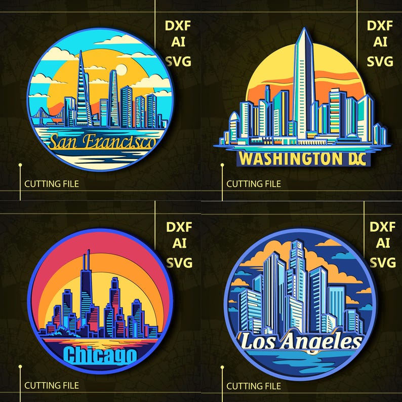 Mega Bundle City Multilayer SVG. CNC. Cricut. Paper Cutting. Laser Cut ...