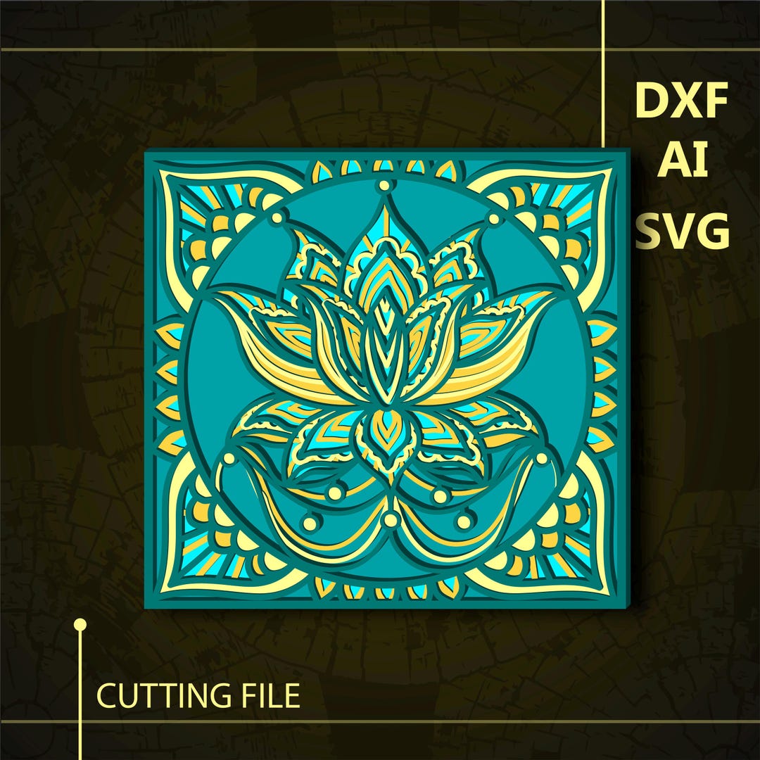 Lotus Flower Multilayer SVG/ Lotus Flower CNC File/ Cricut File ...
