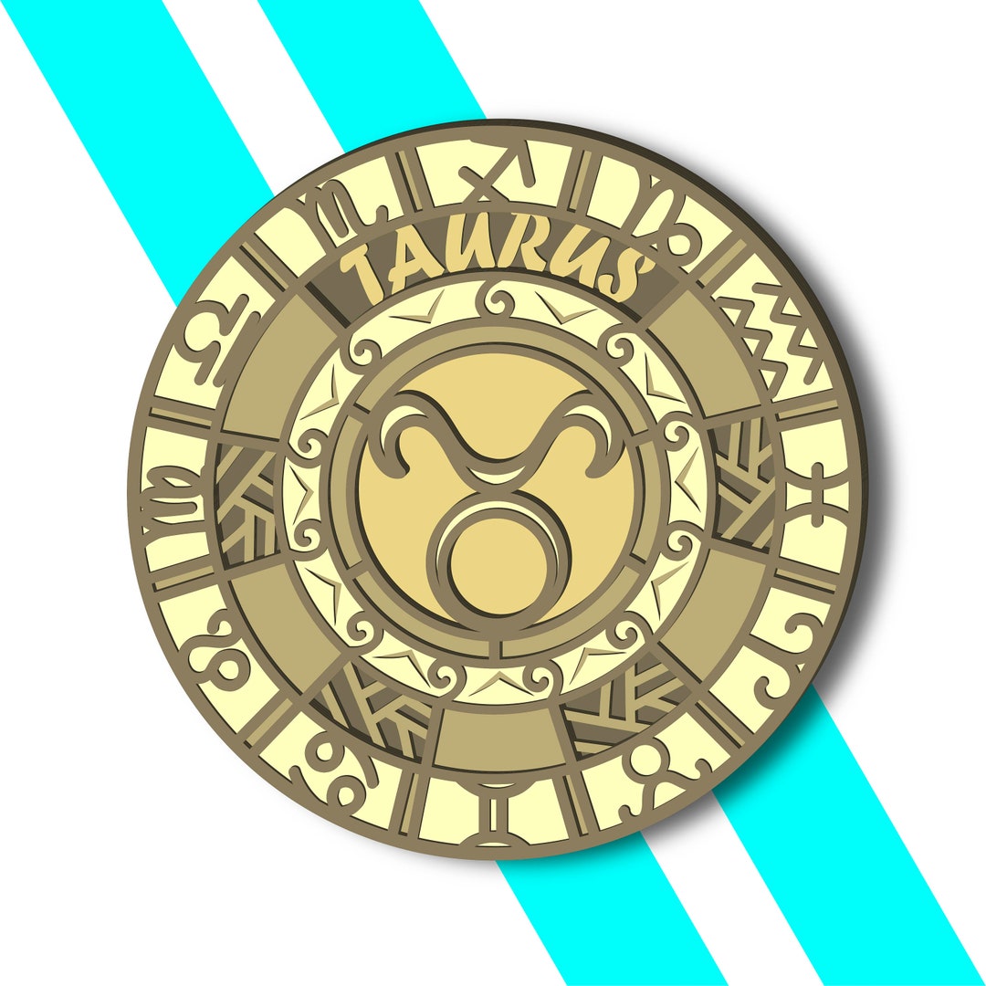 Taurus Zodiac Mandala SVG/ Taurus Zodiac CNC/ Multilayer Svg/ - Etsy