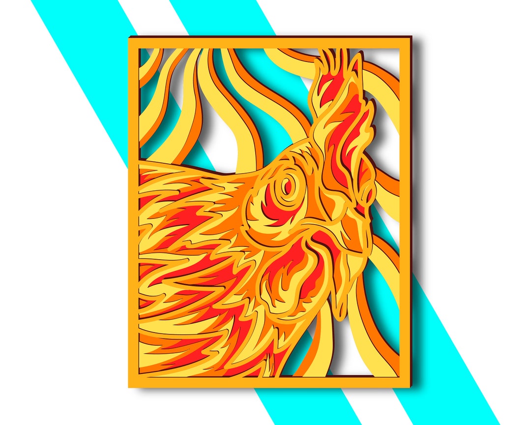 Chicken Multilayer Svg/chicken CNC/ Multilayer Svg/ Cutting File Svg ...