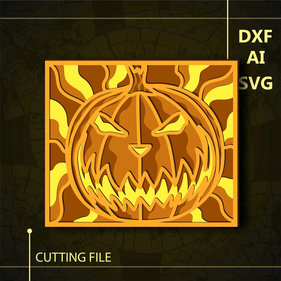Pumpkin Multilayer SVG/ Pumpkin CNC File/ Cricut File/ Cutting File Svg ...