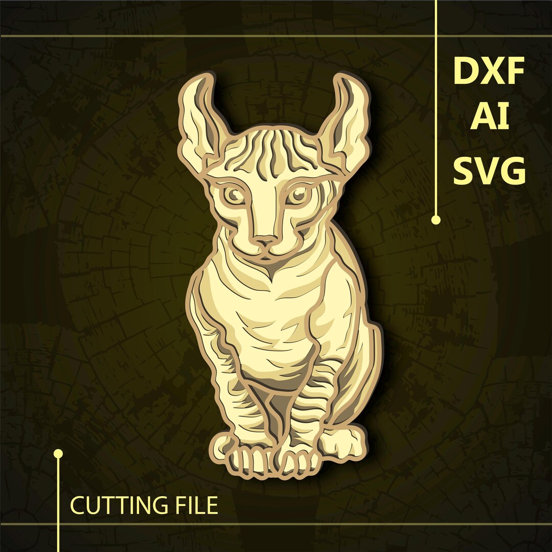 Sphynx Cat Multilayer SVG/ Sphynx Cat CNC File/ Cricut File / Cutting ...