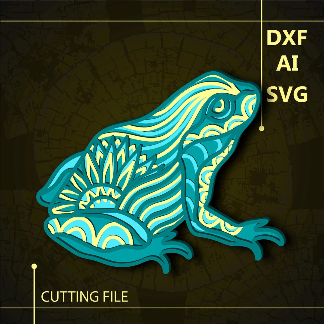 Frog Multilayer SVG/ Frog CNC File/ Cricut File/ Cutting File Svg ...