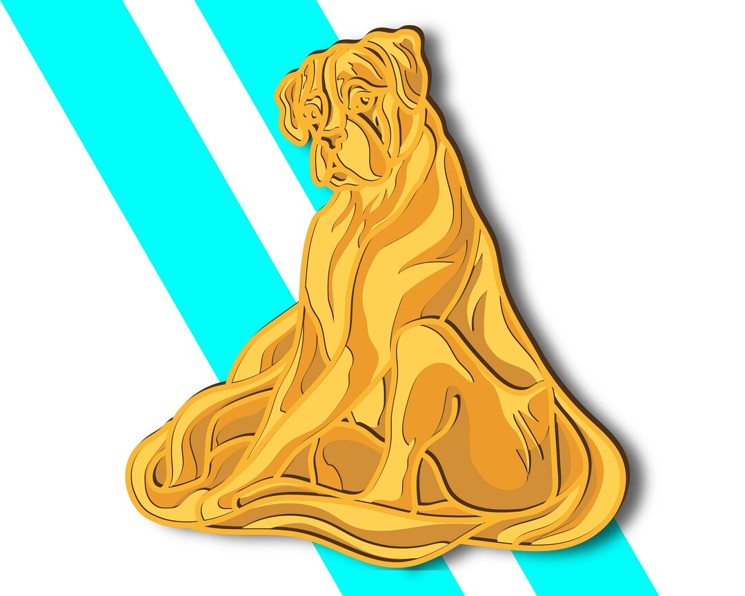 Boxer Dog Multilayer SVG/ Boxer Dog CNC/ Multilayer Svg/ Cutting File ...