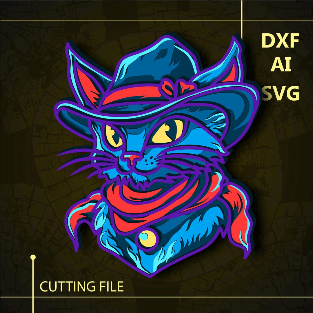 Cat Multilayer SVG/ Cat CNC File/ Cricut File/ Cutting File Svg/ Paper ...