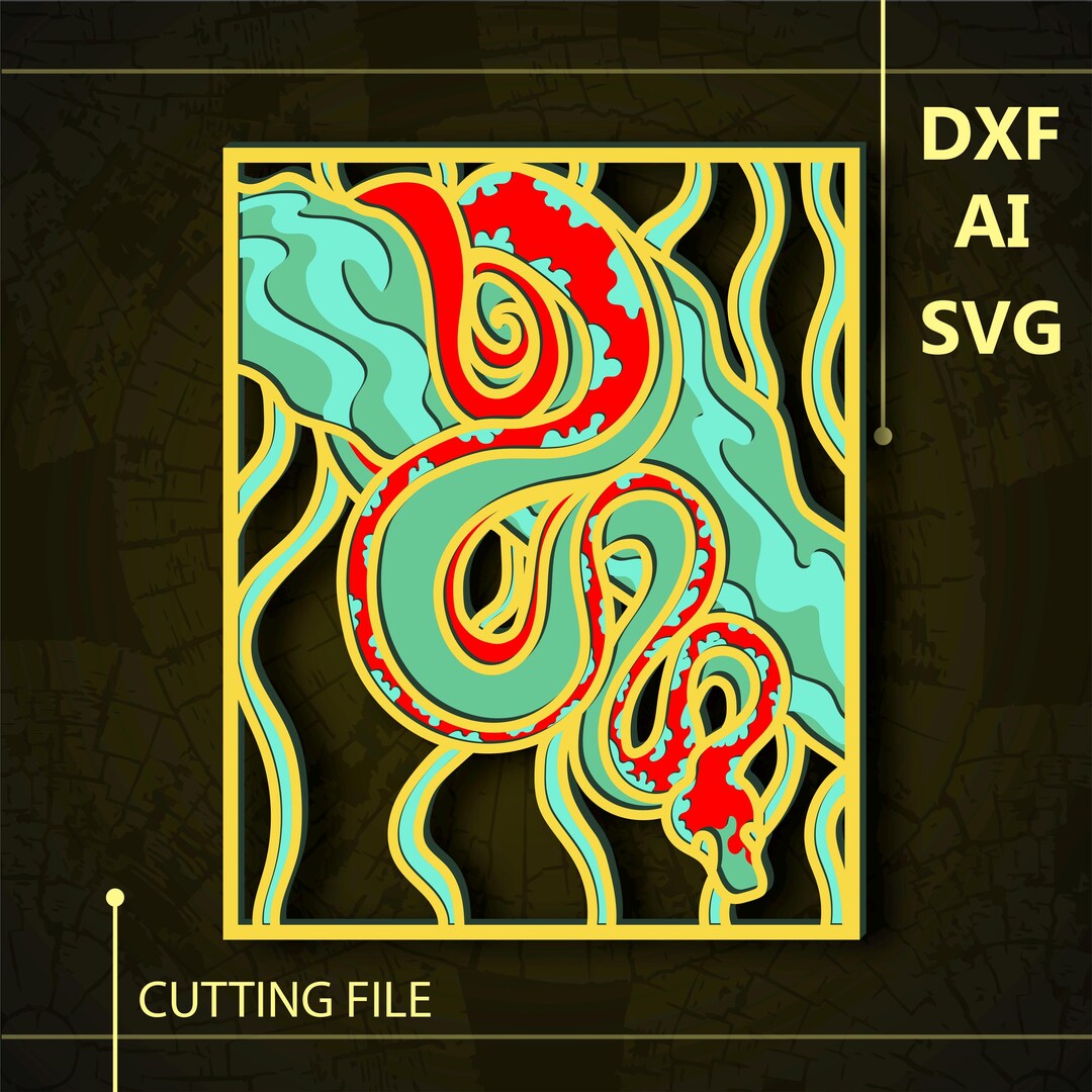 Snake Multilayer SVG/ Snake CNC File/ Cricut File / Cutting File Svg ...