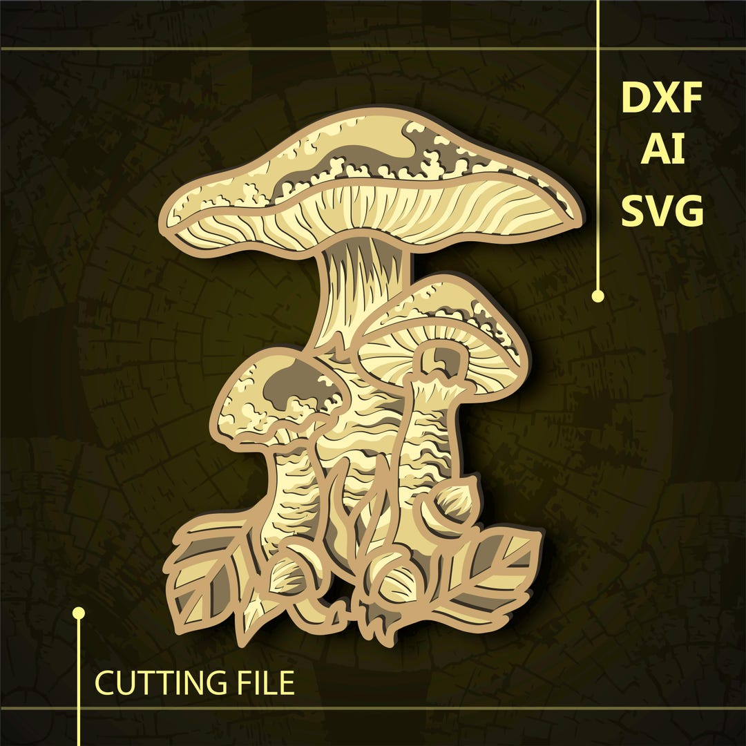 Mushroom Multilayer SVG. CNC. Cricut. Paper Cutting. Laser Cut File. 3D ...