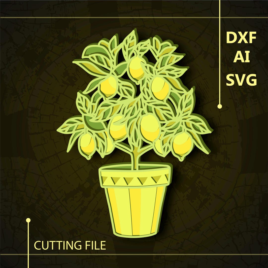 Lemon Multilayer SVG. CNC. Cricut. Paper Cutting. Laser Cut File. 3D ...