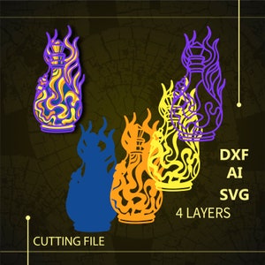 Bundle Halloween Multilayer SVG/ Halloween CNC File/ Cricut File ...