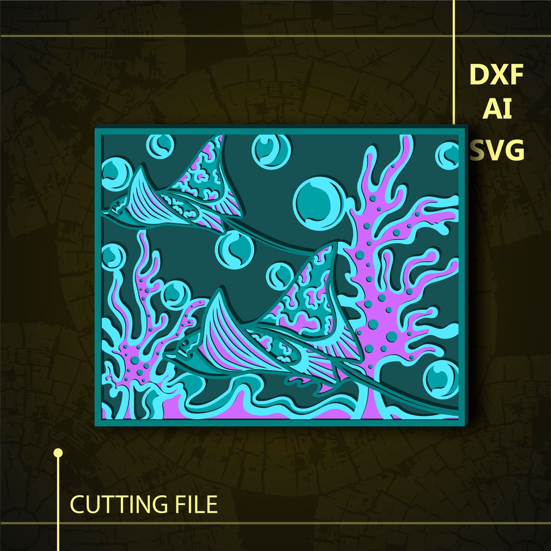 Stingray Fish Multilayer SVG/ Stingray Fish CNC File/ Cricut File ...