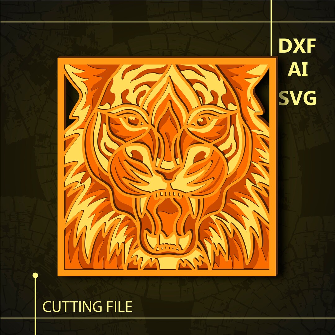 Tiger Multilayer SVG/ Tiger CNC File/ Cricut File / Cutting File Svg ...