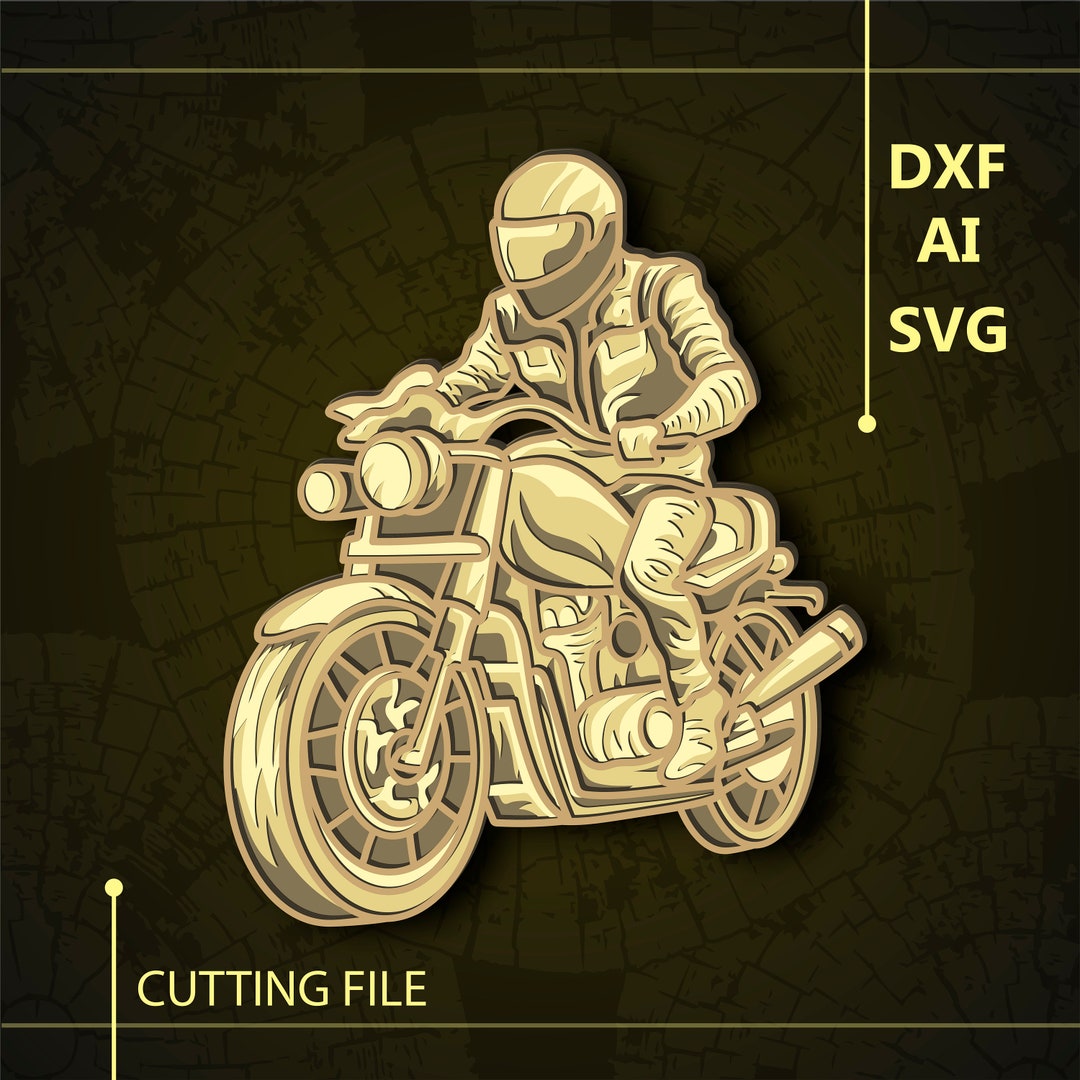 Motorcycle Multilayer SVG/ Motorcycle CNC File/ Cricut File / Cutting ...