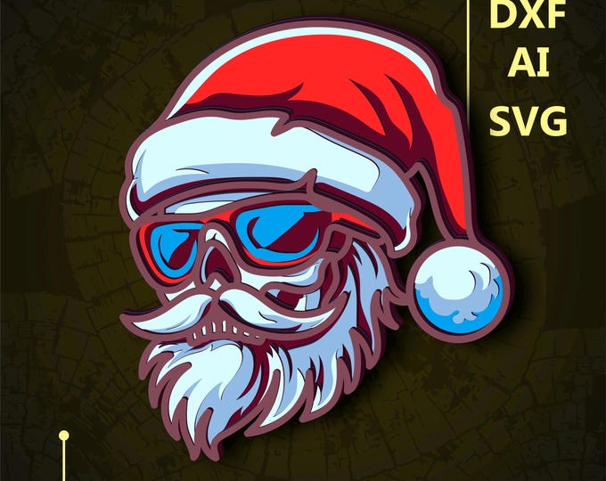 Santa Multilayer SVG. Laser Cut File. Layer Construction. Plywood ...