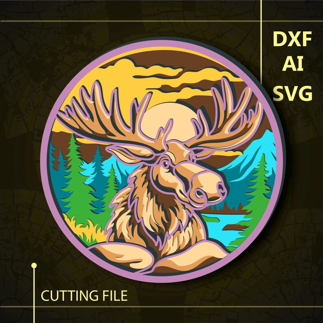 Elk Multilayer SVG/ Elk CNC File/ Cricut File / Cutting File Svg/ Paper ...