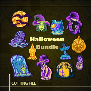 Bundle Halloween Multilayer SVG/ Halloween CNC File/ Cricut File ...