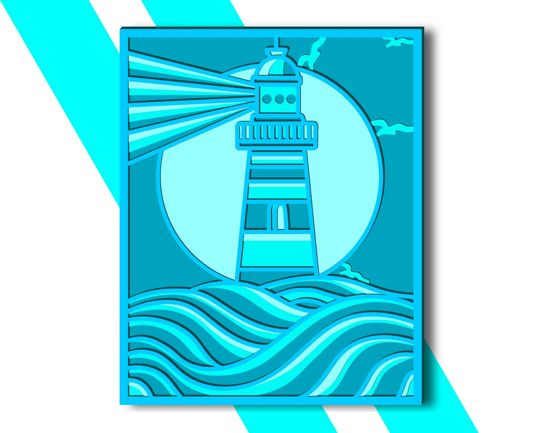 Lighthouse Mandala SVG/ Lighthouse CNC/ Multilayer Svg/ Cutting File ...