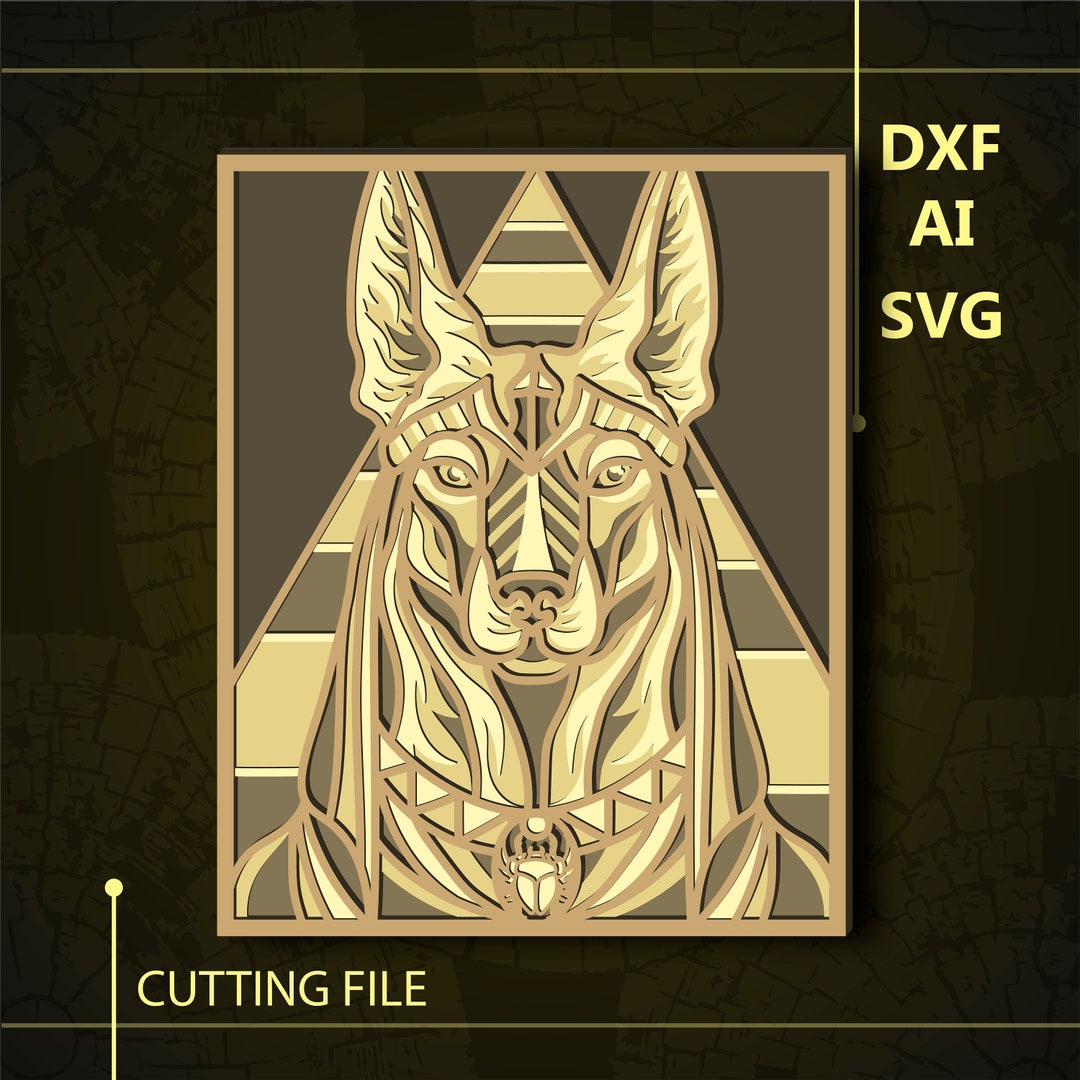 Ancient God Anubis Multilayer SVG/ Ancient God Anubis CNC File/ Cricut ...