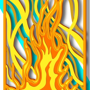 Fire Multilayer SVG/ Fire CNC/ Multilayer Svg/ Cutting File Svg/ Paper ...