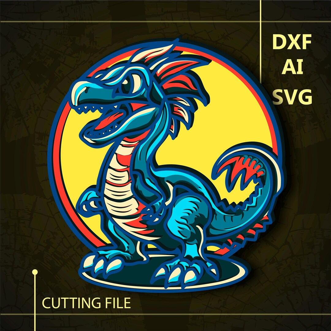 Dilophosaurus Multilayer SVG/ Dinosaur CNC File/ Cricut File / Cutting ...