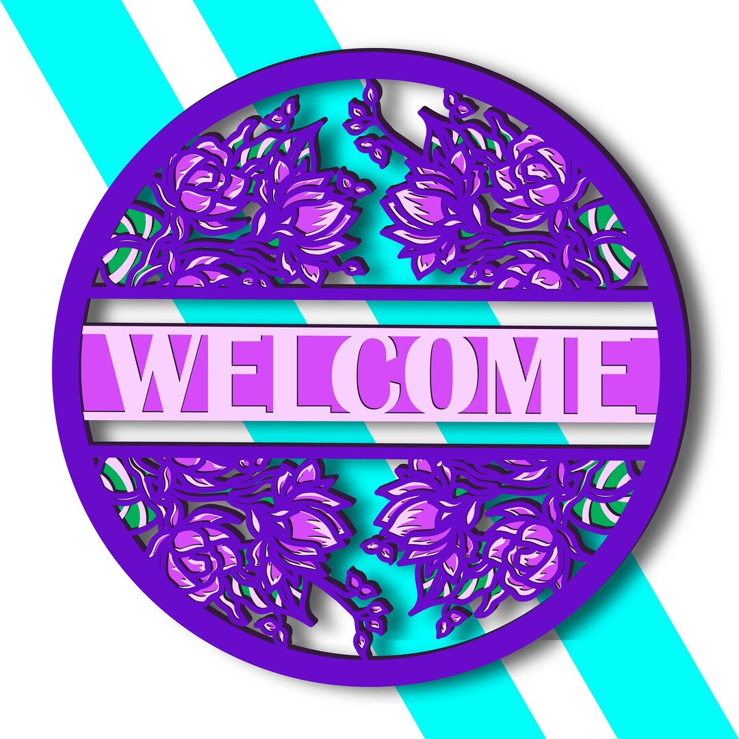 Welcome Multilayer SVG/ Welcome CNC/ Multilayer Svg/ Cutting File Svg ...