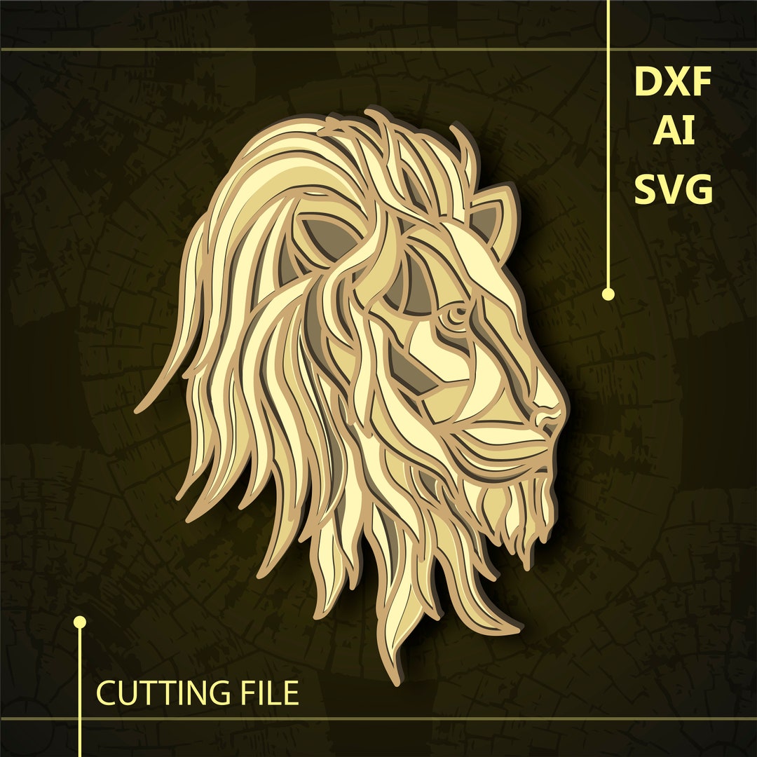 Lion Multilayer SVG/ Lion CNC File/ Cricut File/ Cutting File Svg ...