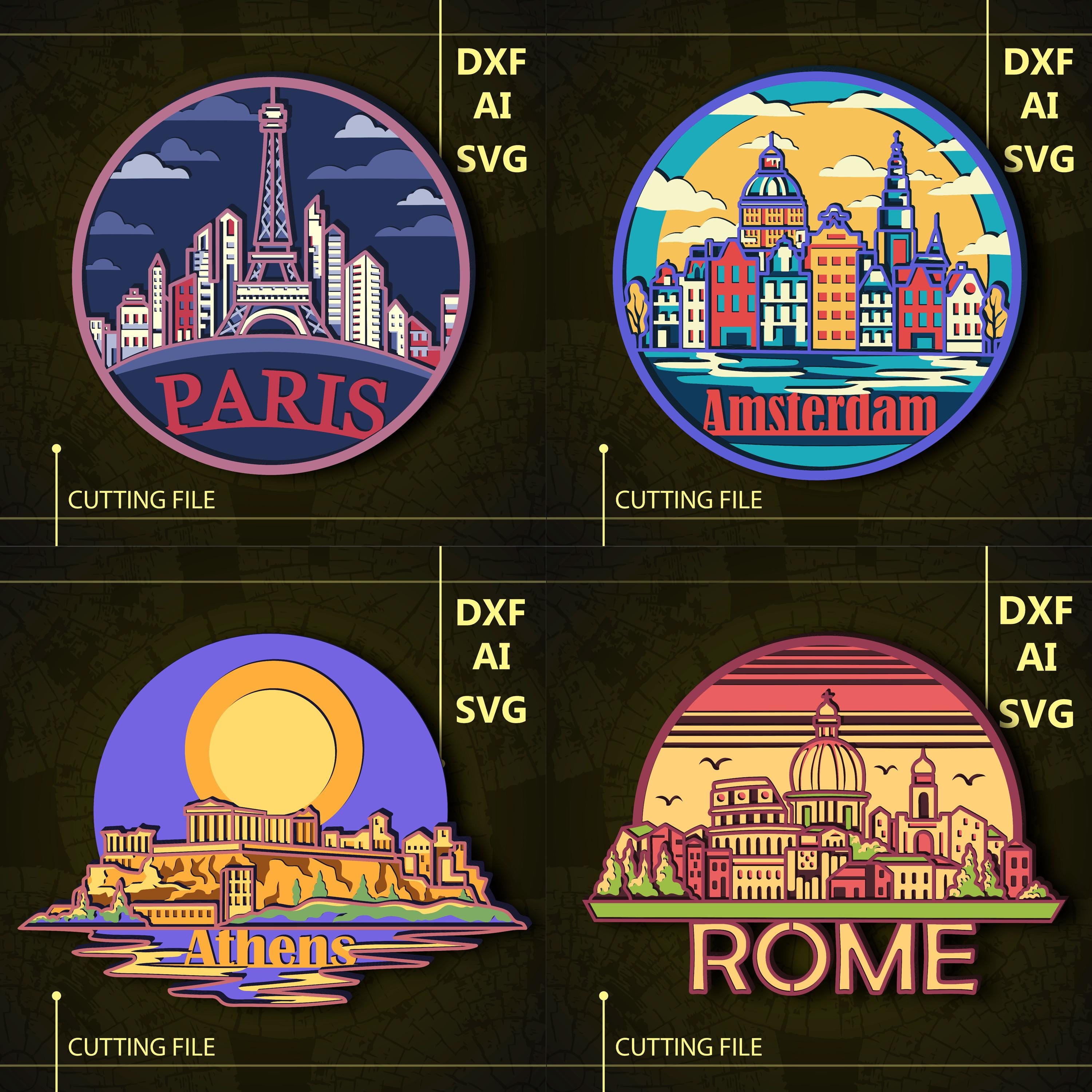 Mega Bundle City Multilayer SVG. CNC. Cricut. Paper Cutting. Laser Cut ...