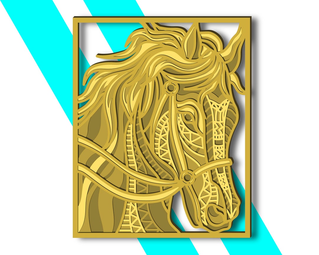 Horse Multilayer SVG/ Horse CNC/ Multilayer Svg/ Cutting File Svg ...