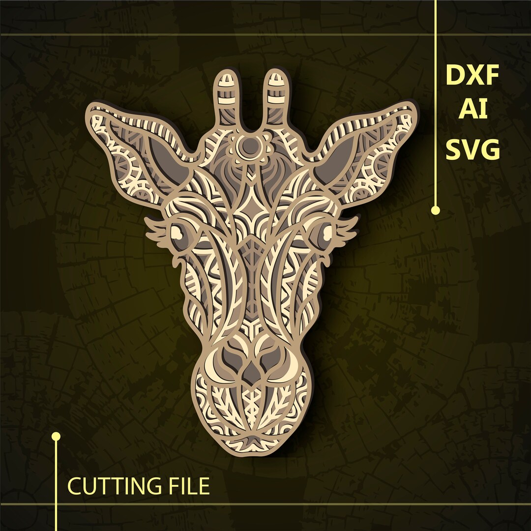 Giraffe Multilayer SVG/ Giraffe CNC File / Multilayer Svg/ Cutting File ...