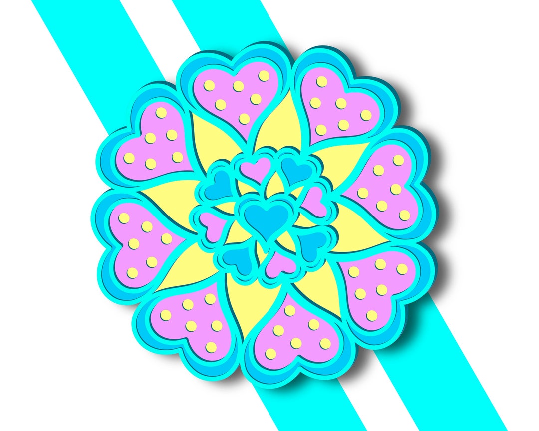 Gingerbread Valentine's Day Mandala SVG/ Gingerbread Valentine's Day ...