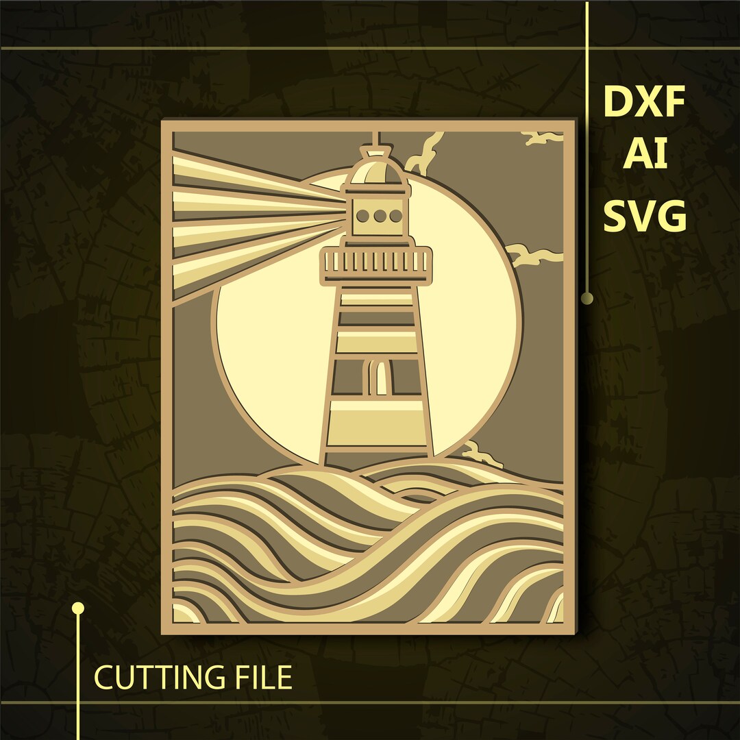 Lighthouse Multilayer SVG/ Lighthouse CNC File/ Cricut File/ Cutting ...