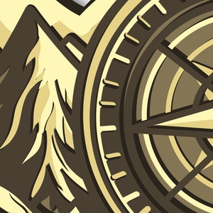 Compass Multilayer SVG/ Compass CNC File / Multilayer Svg/ Cutting File ...