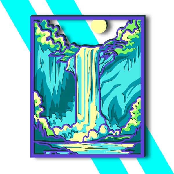 Waterfall Cut File - Etsy