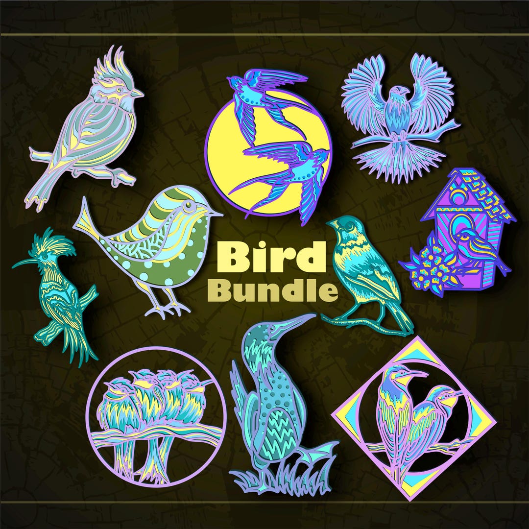 Bundle Birds Multilayer SVG/ Birds CNC File/ Cricut File/ Cutting File ...