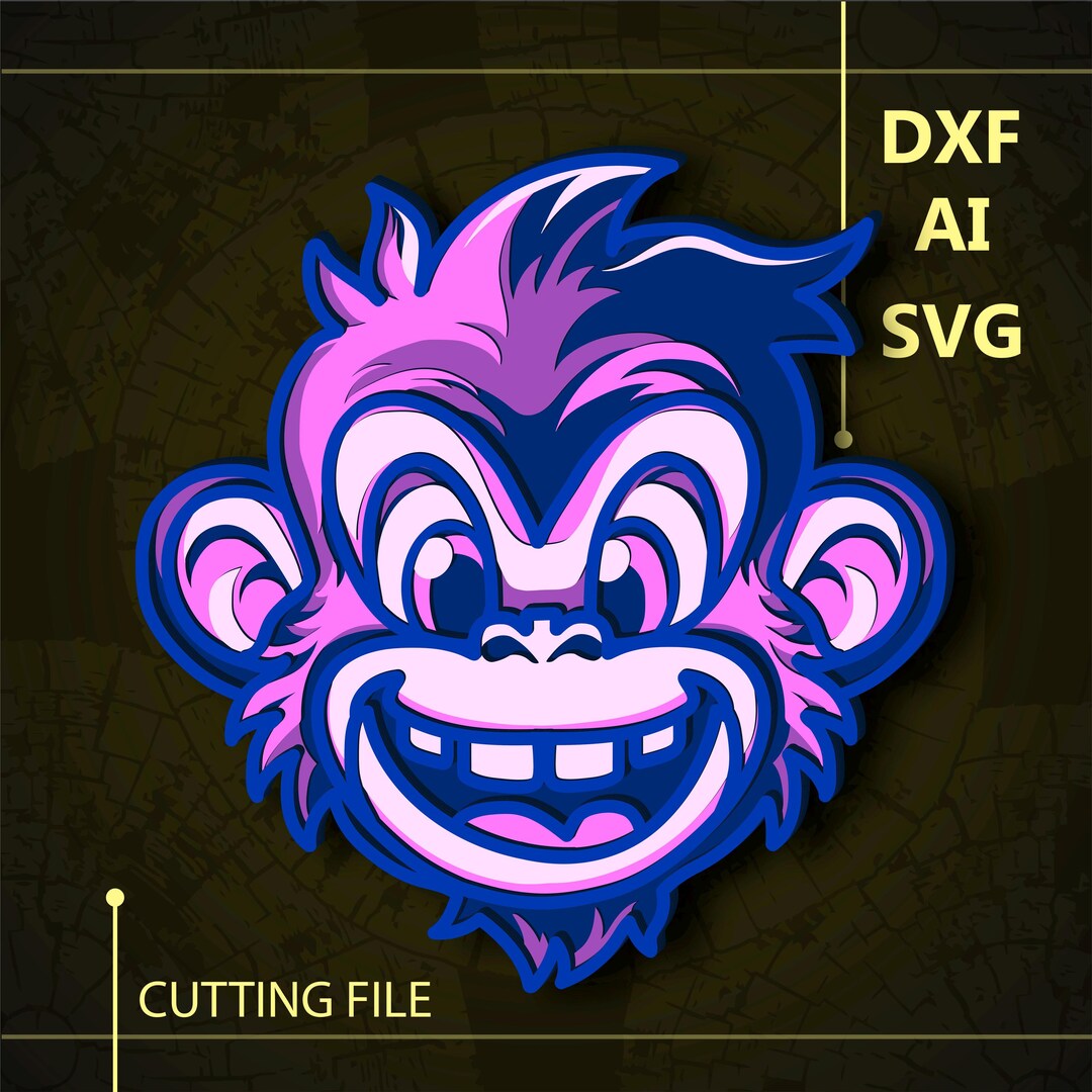 Monkey Multilayer SVG. CNC. Cricut. Paper Cutting. Laser Cut File. 3D ...