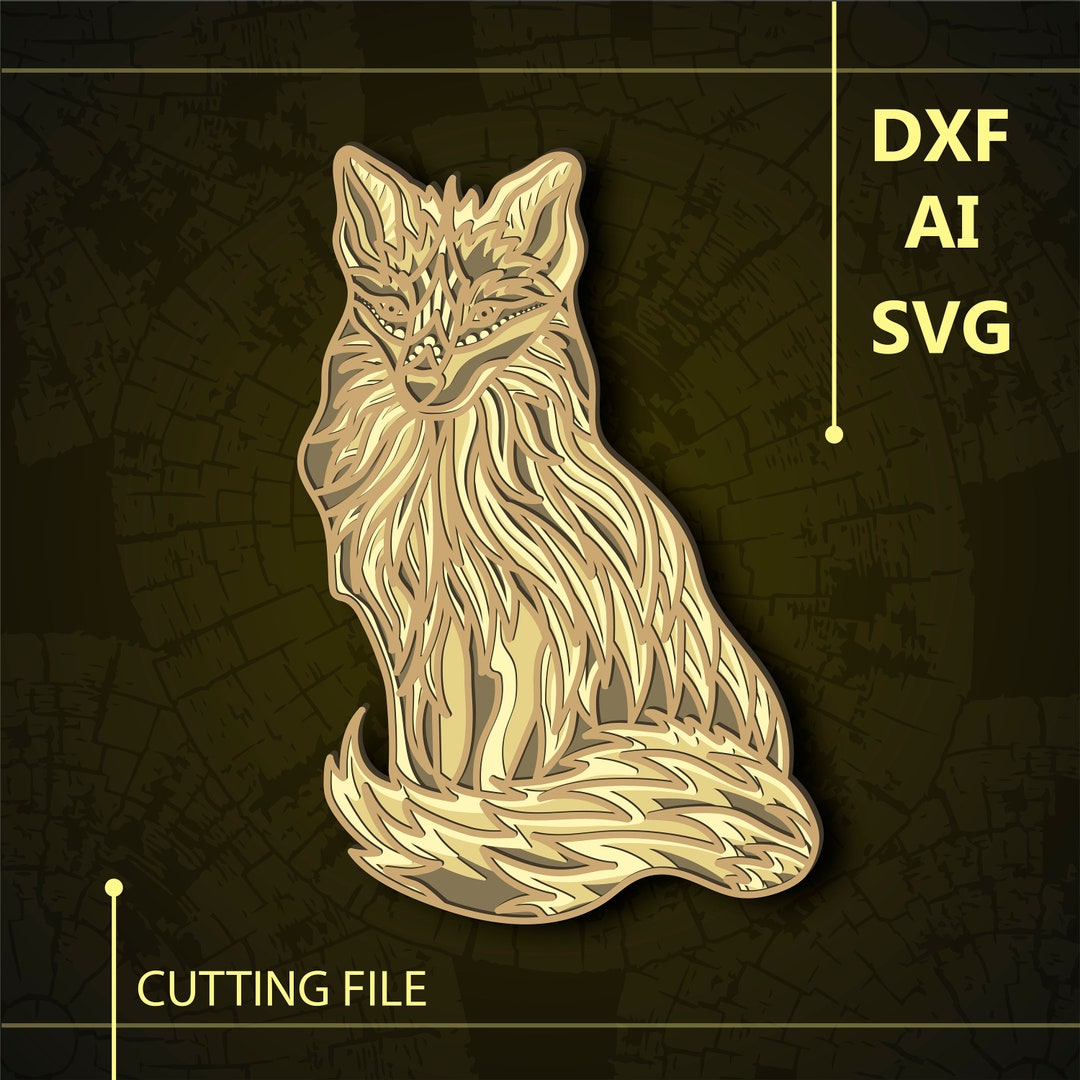 Fox Multilayer SVG/ Fox CNC File/ Cricut File/ Cutting File Svg/ Paper ...