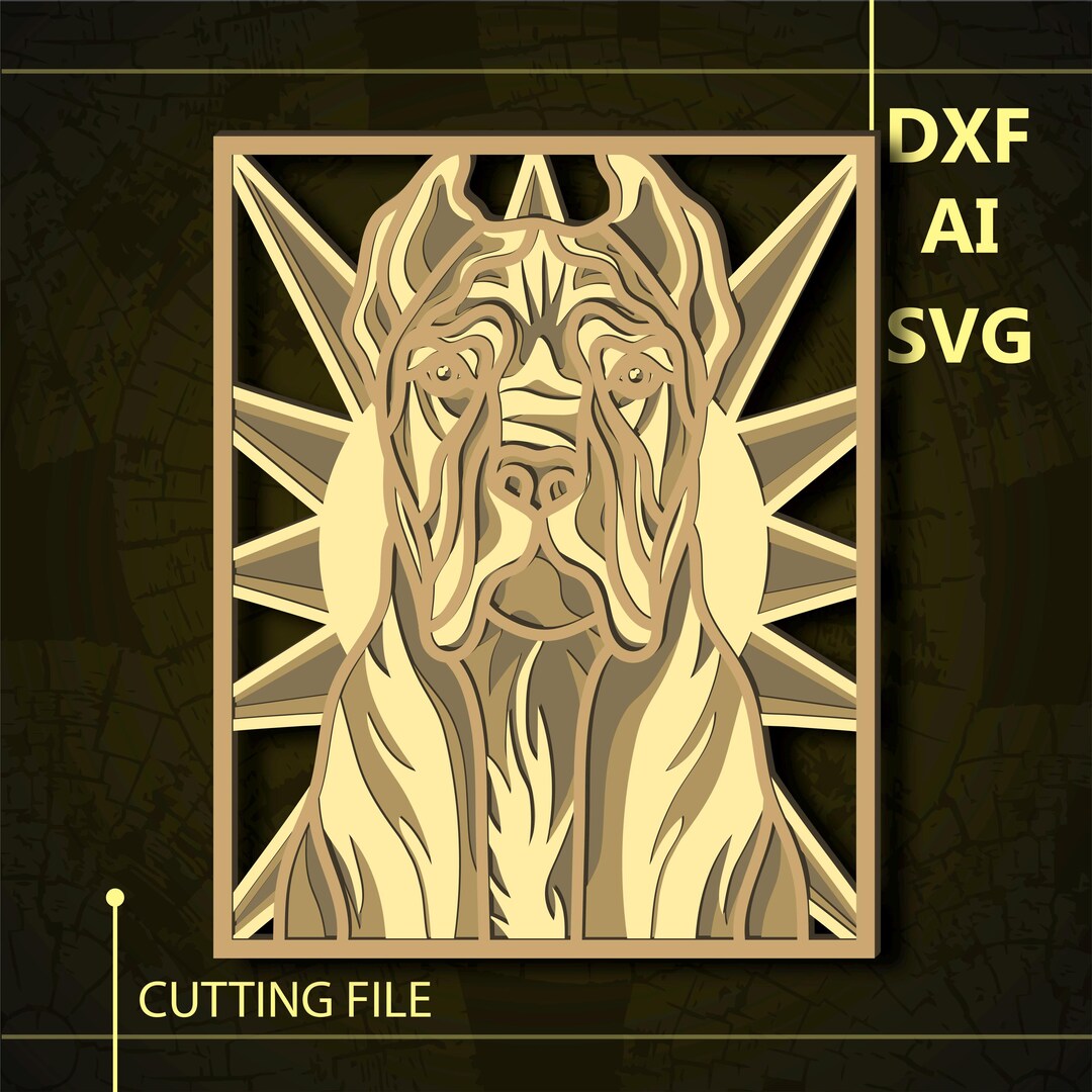 Cane Corso Dog Multilayer SVG/ Cane Corso Dog CNC File/ Cricut File ...