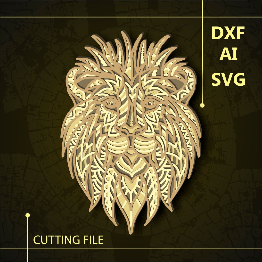 Lion Multilayer SVG/ Lion CNC File/ Cricut File / Cutting File Svg ...