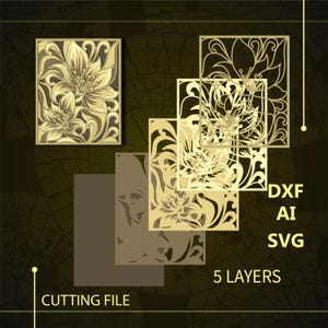 Lily Flower Multilayer SVG/ Lily Flower CNC File/ Cricut File / Cutting ...