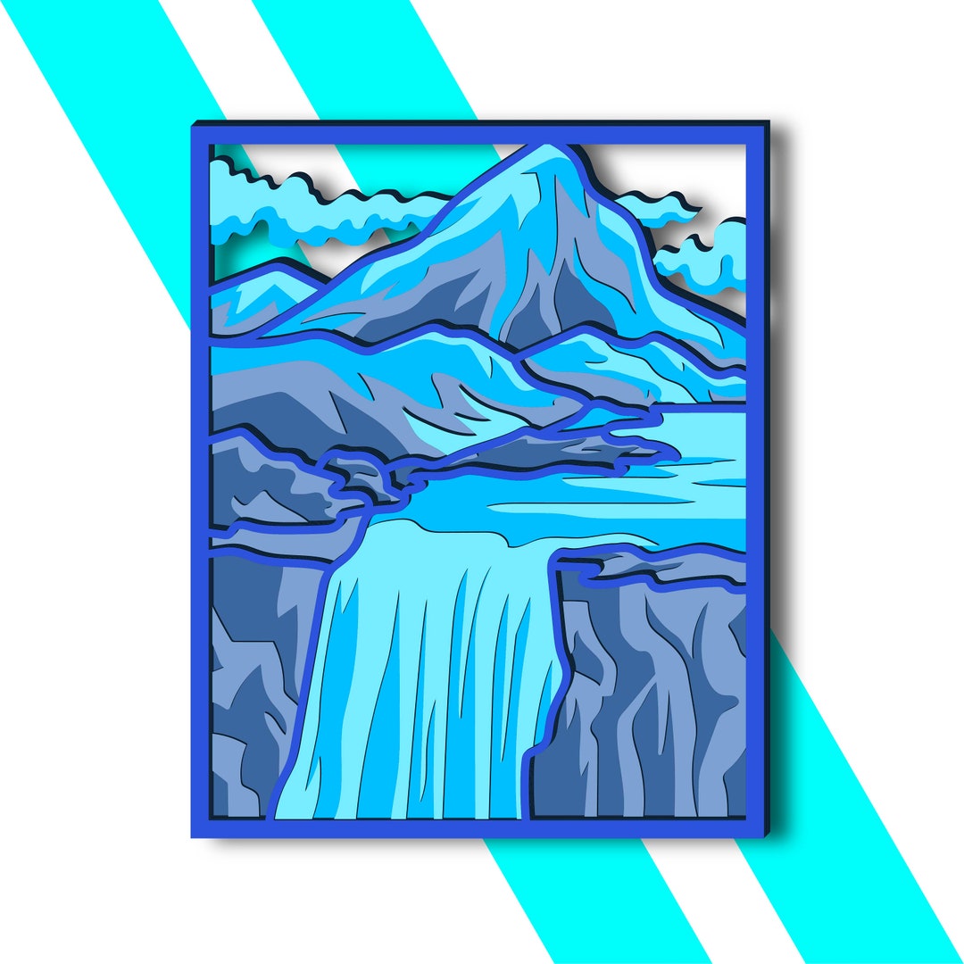 Waterfall Multilayer SVG/ Waterfall CNC/ Multilayer Svg/ Cutting File ...