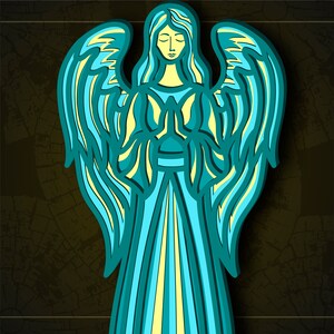 Angel Multilayer SVG/ Angel CNC File/ Multilayer Svg/ Cutting File Svg ...