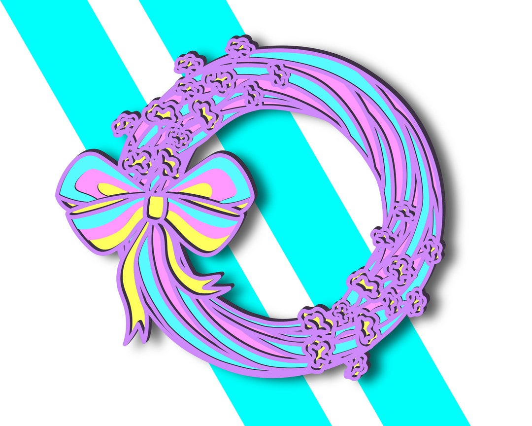 Spring Wreath Multilayer SVG/ Spring Wreath CNC/ Multilayer Svg ...