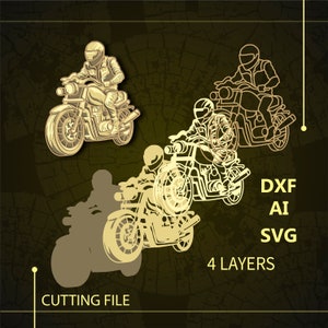 Motorcycle Multilayer SVG/ Motorcycle CNC File/ Cricut File / Cutting ...