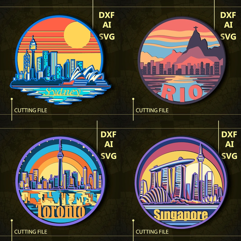 Mega Bundle City Multilayer SVG. CNC. Cricut. Paper Cutting. Laser Cut ...