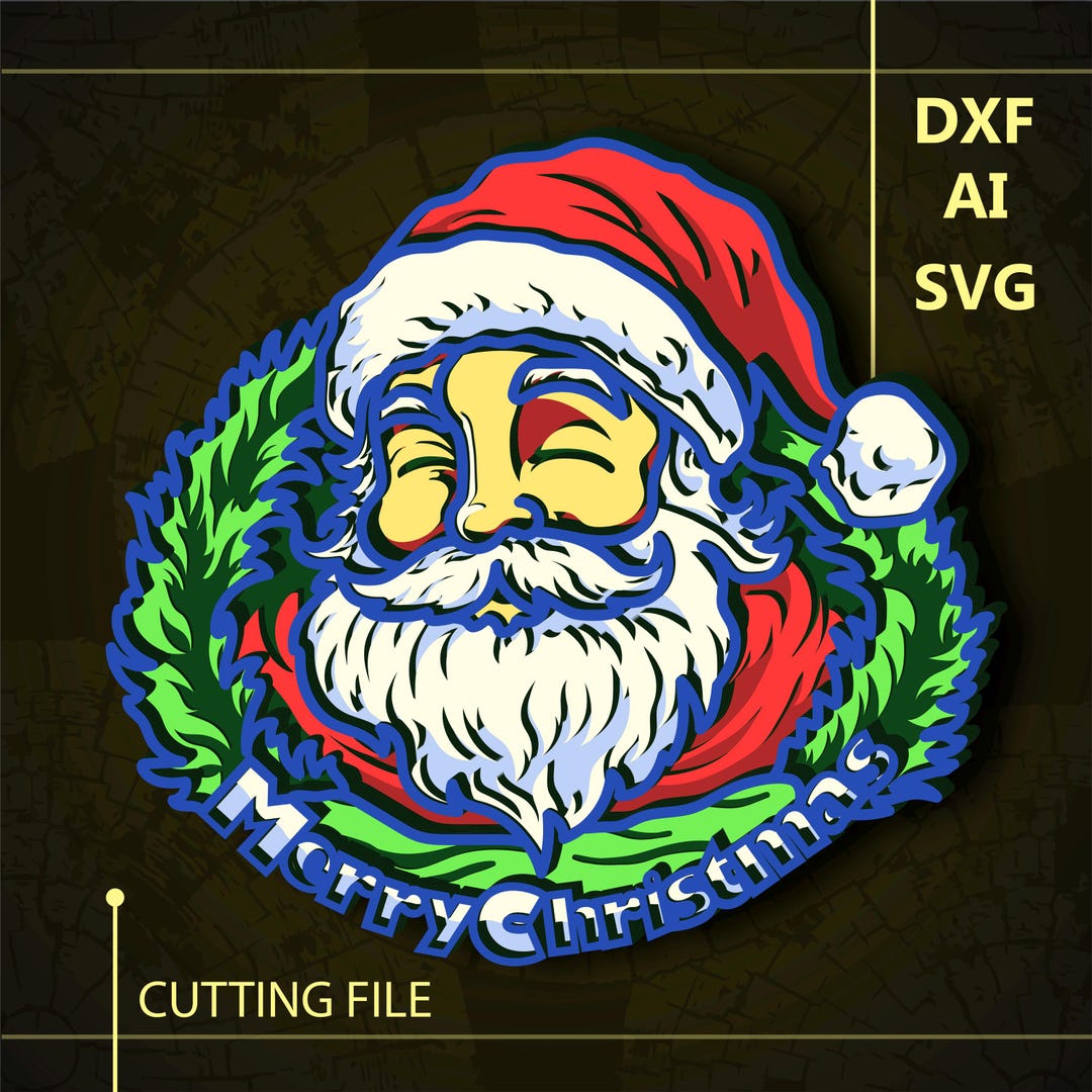 Santa Multilayer SVG. CNC. Cricut. Paper Cutting. Laser Cut File. 3D ...