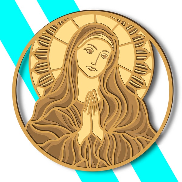 Layered Virgin Mary Svg - Etsy