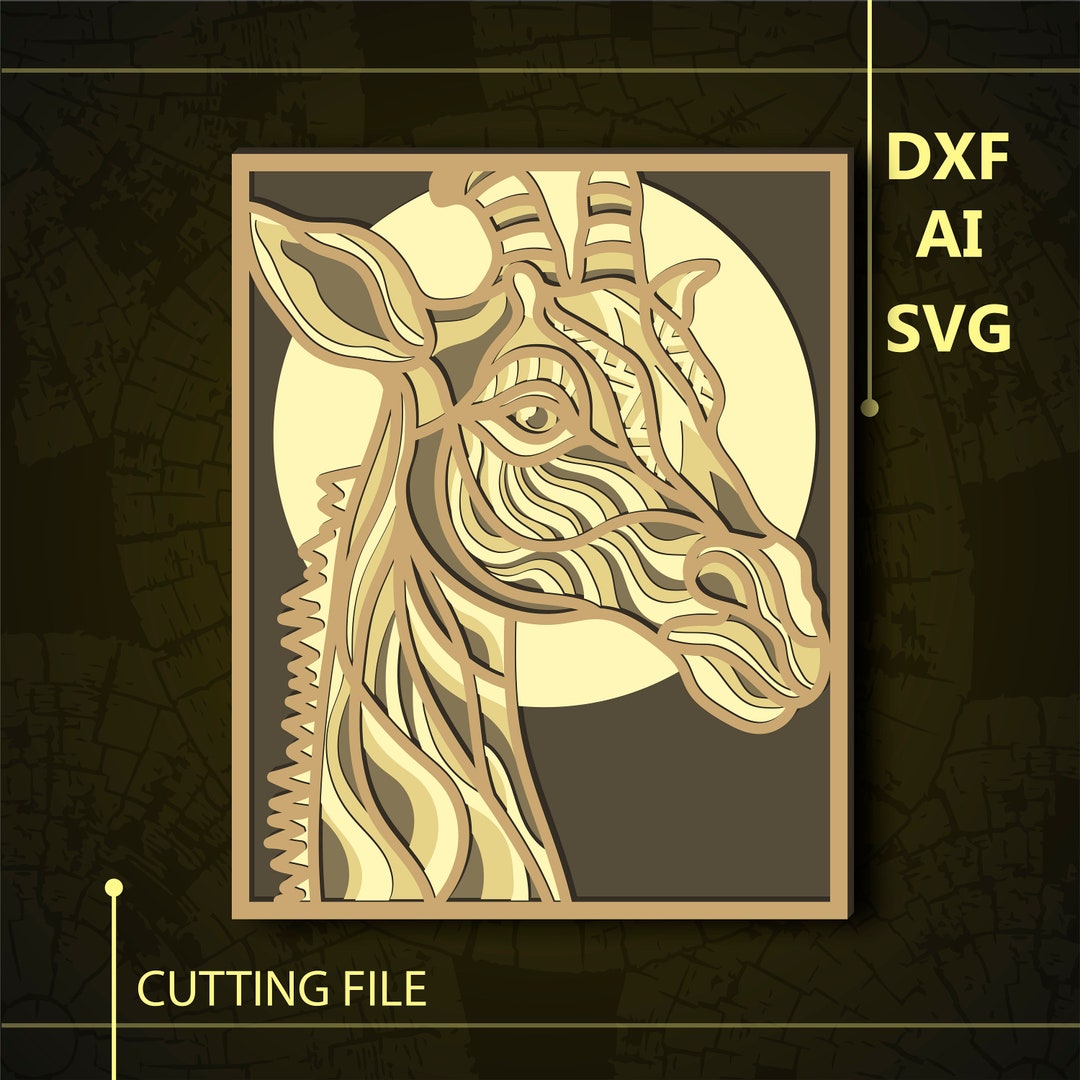 Giraffe Multilayer SVG/ Giraffe CNC File/ Multilayer Svg/ Cutting File ...