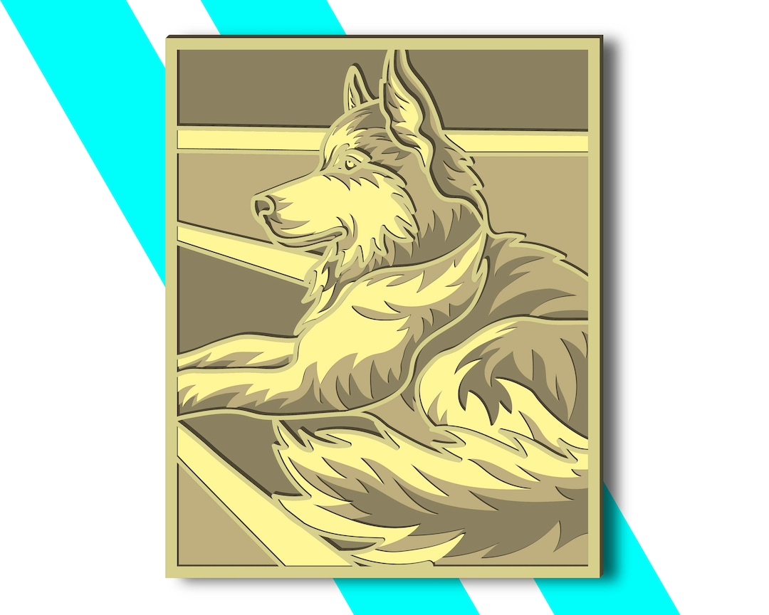 Husky Dog Multilayer SVG/ Husky Dog CNC/ Multilayer Svg/ Cutting File ...