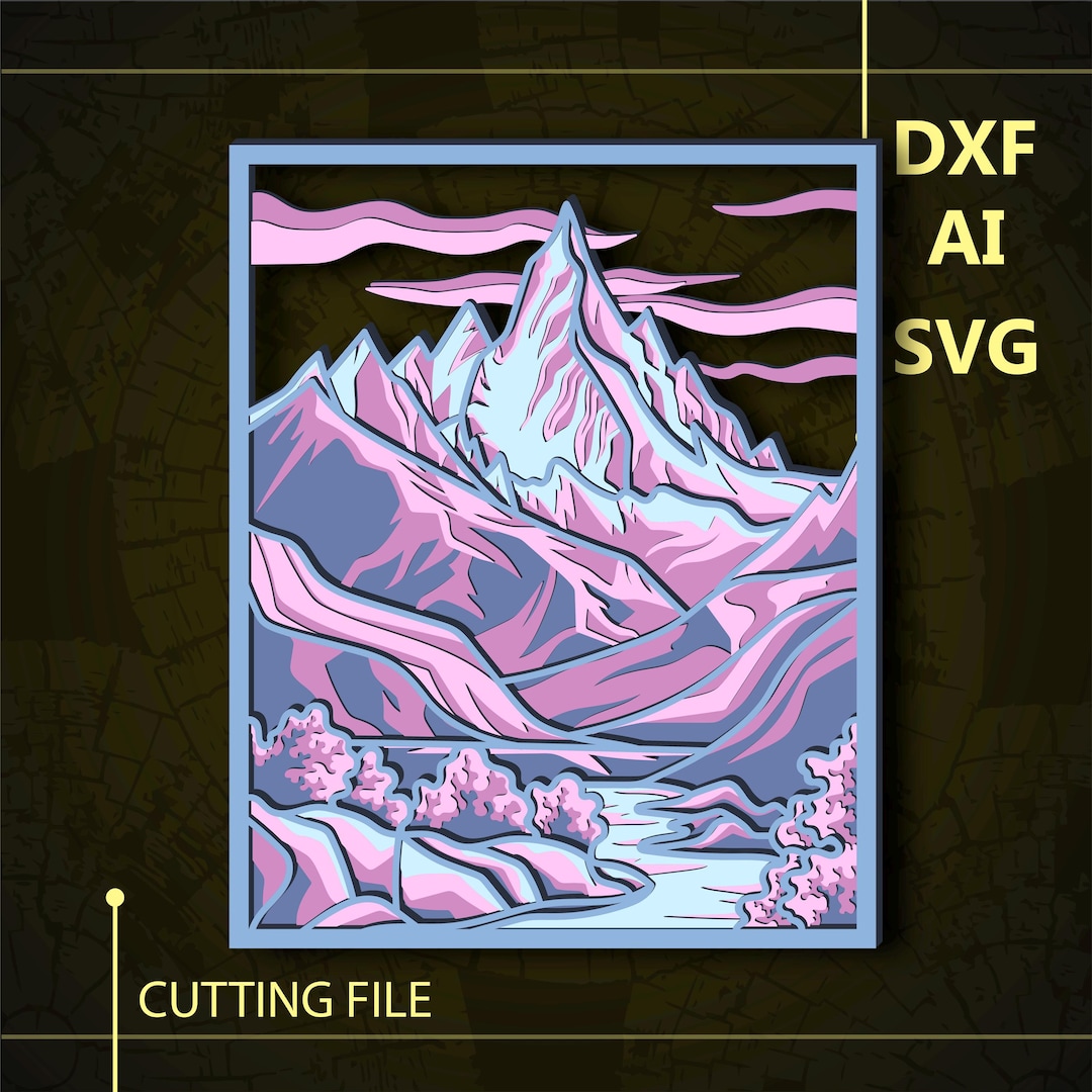 Landscape Multilayer SVG/ Landscape CNC/ Multilayer Svg/ Cutting File ...